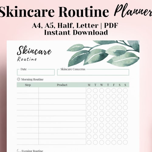 Beauty Routine Printable Planner. Self Care Journal. Skincare - Etsy Beauty Routine Printable Planner. Self Care Journal. Skincare - Etsy