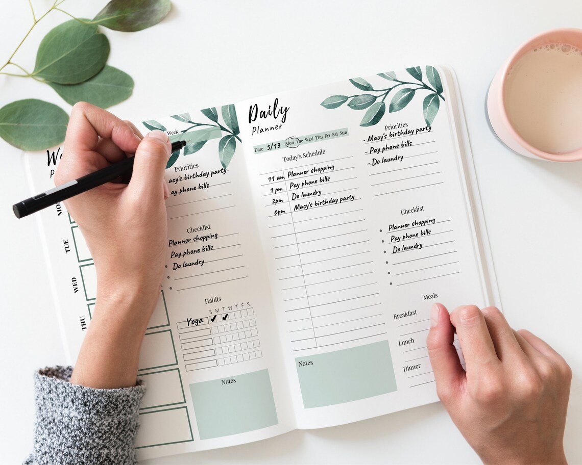 2021 Weekly Planner Printable Undated Weekly Schedule Daily - Etsy