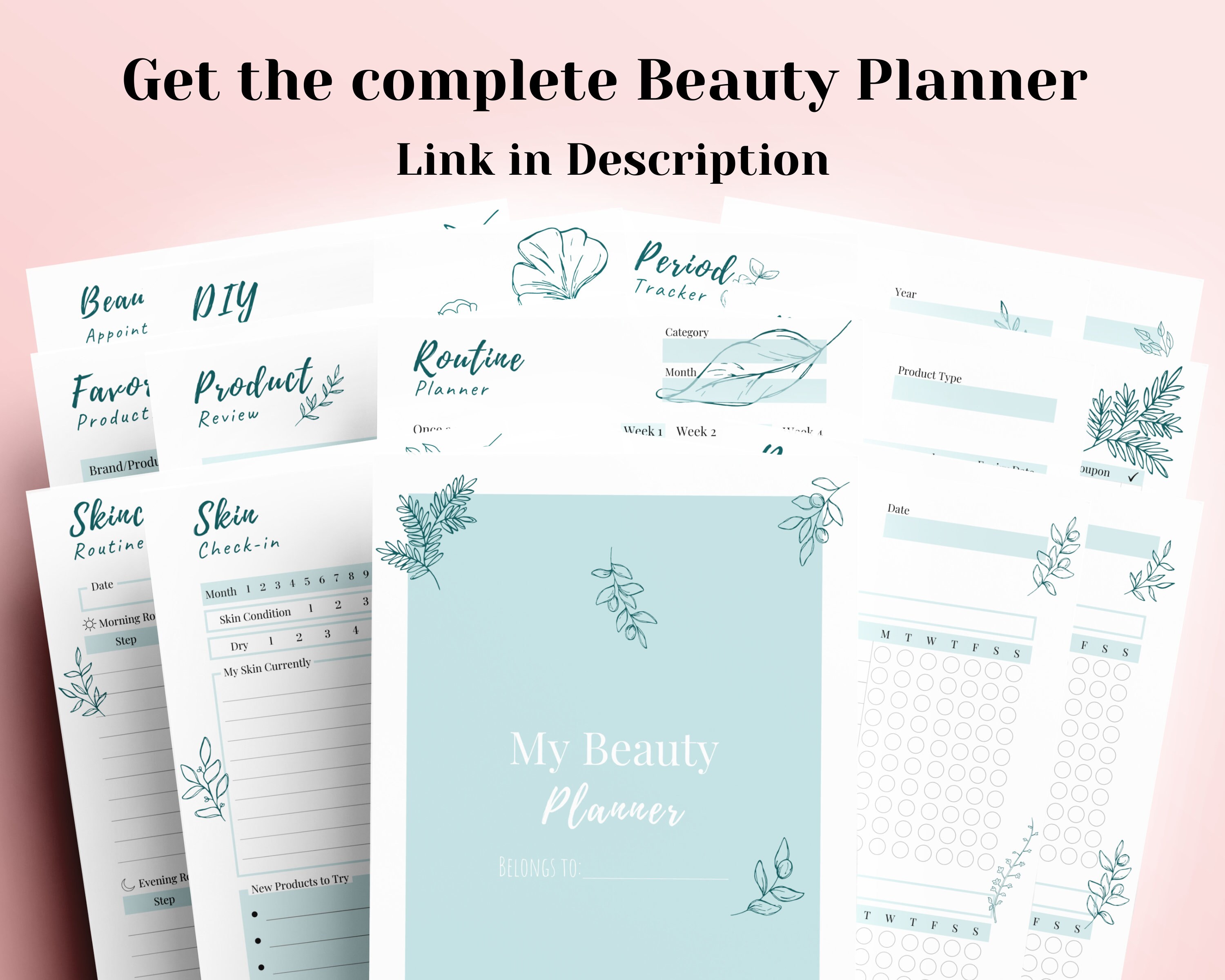 Skincare Checklist, Skincare Routine Planner, Skincare Tracker ...