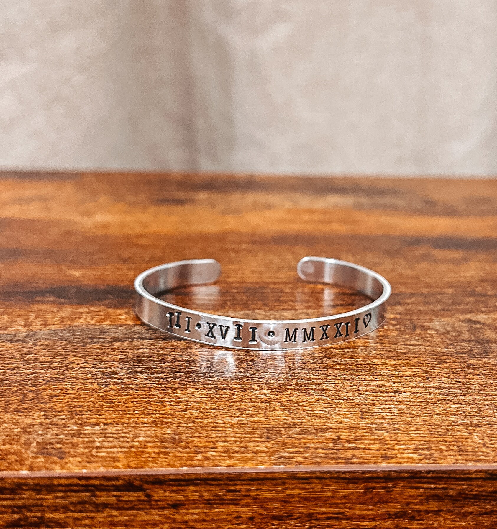 Custom Hand Stamped Cuff Bracelet - Etsy