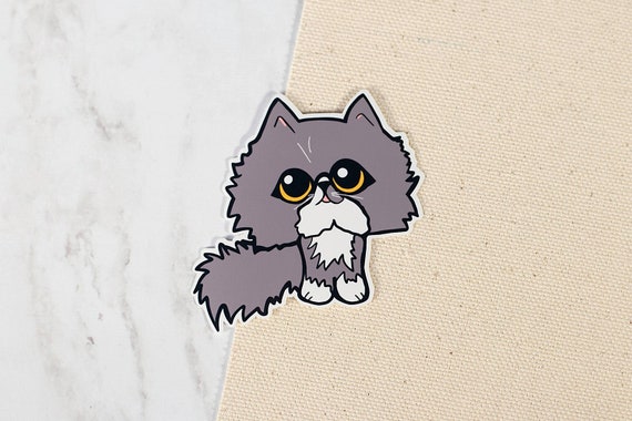 Smushy Face Cat Sticker Persian Cat Sticker Cat Stickers - Etsy