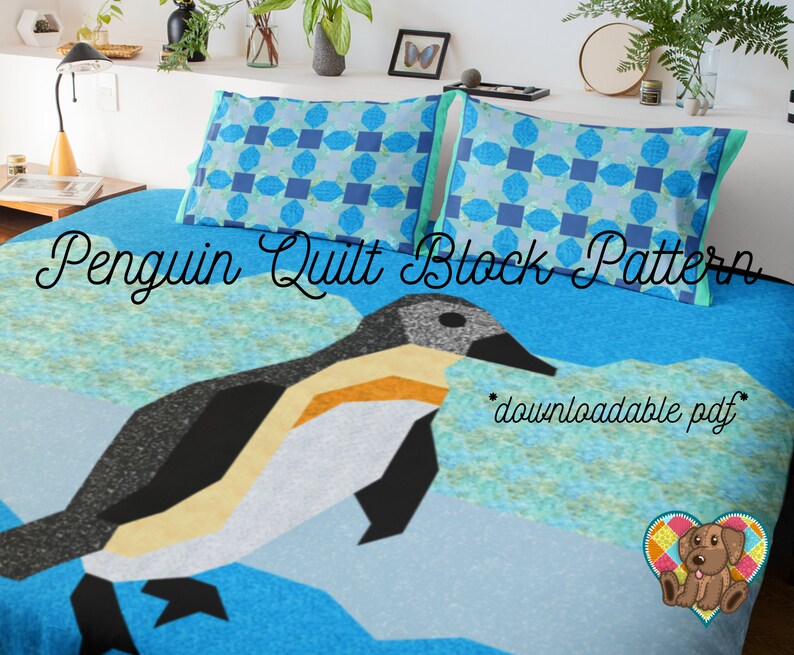 Penguin Quilt Block Pdf Pattern Penguin Quilt Pattern Pdf - Etsy