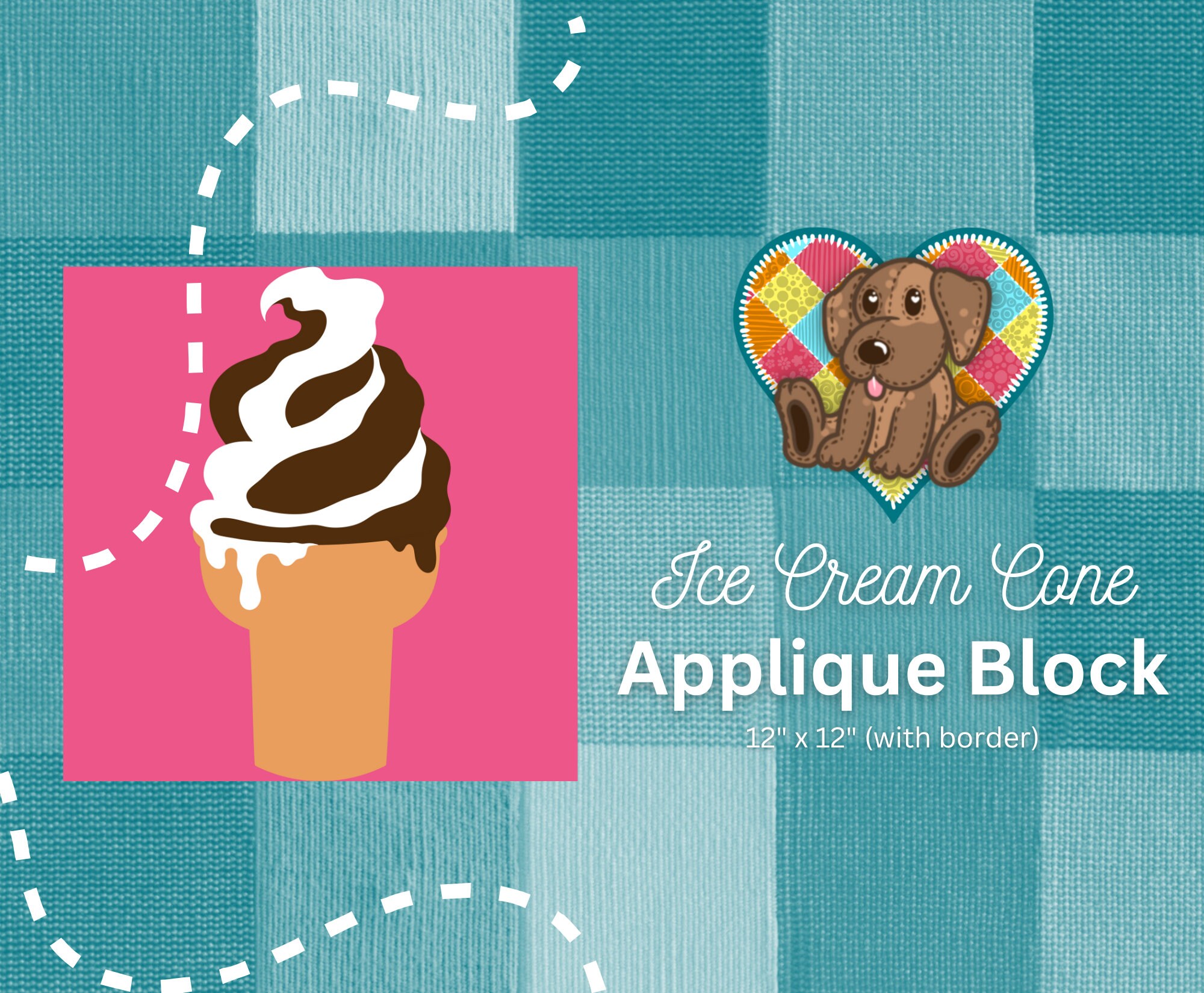 Ice Cream Applique Quilt Block Patterns: 5 PDF Bundle (12" Block) - Etsy