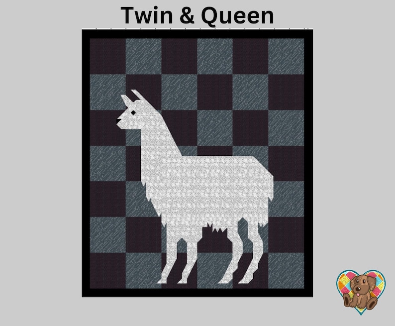 Llama Quilt Pattern: Lap, Twin, Queen, King Sizes (downloadable PDF) - Etsy
