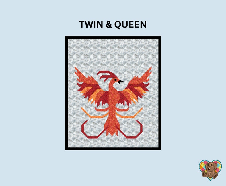 Phoenix Quilt Pattern: Mythical Bird Design (PDF Download) - Etsy