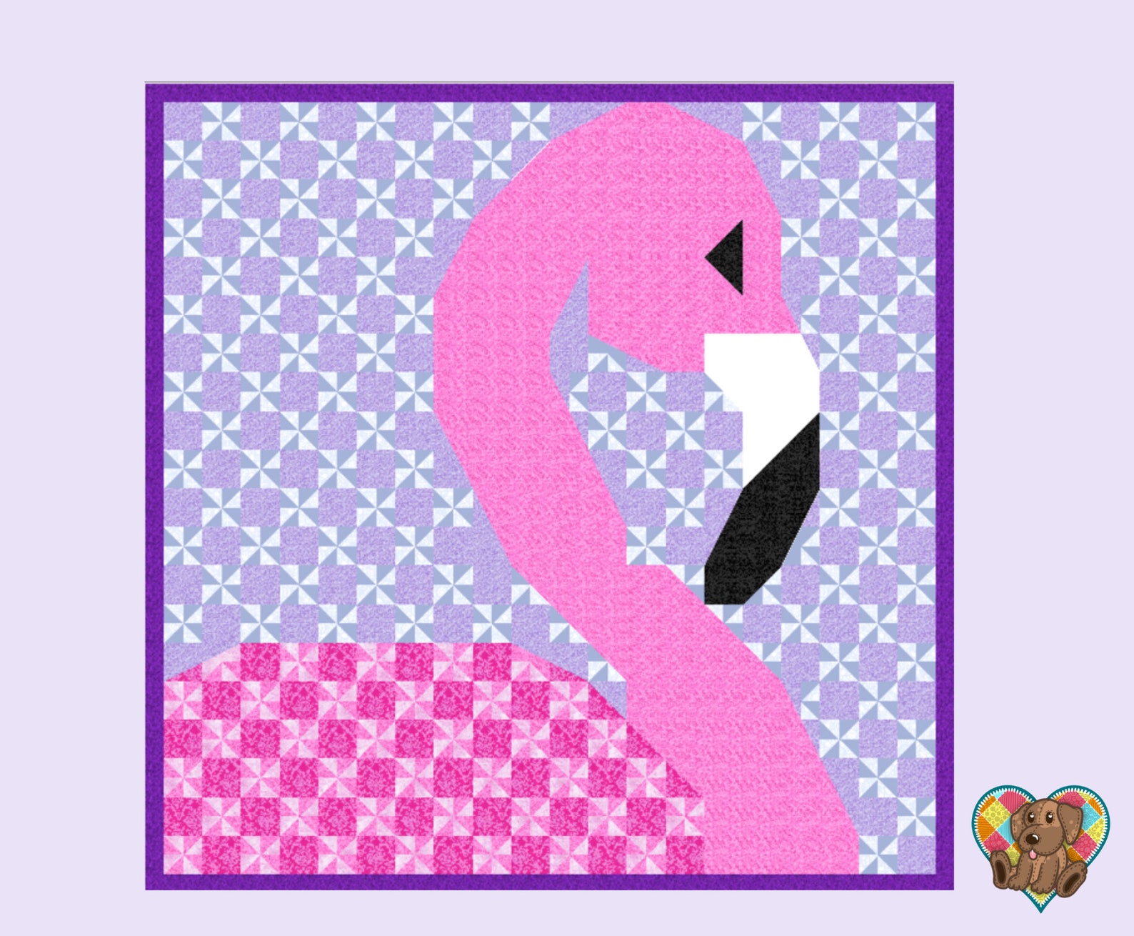 Flamingo Quilt Block Pdf Pattern Flamingo Quilt Pattern - Etsy