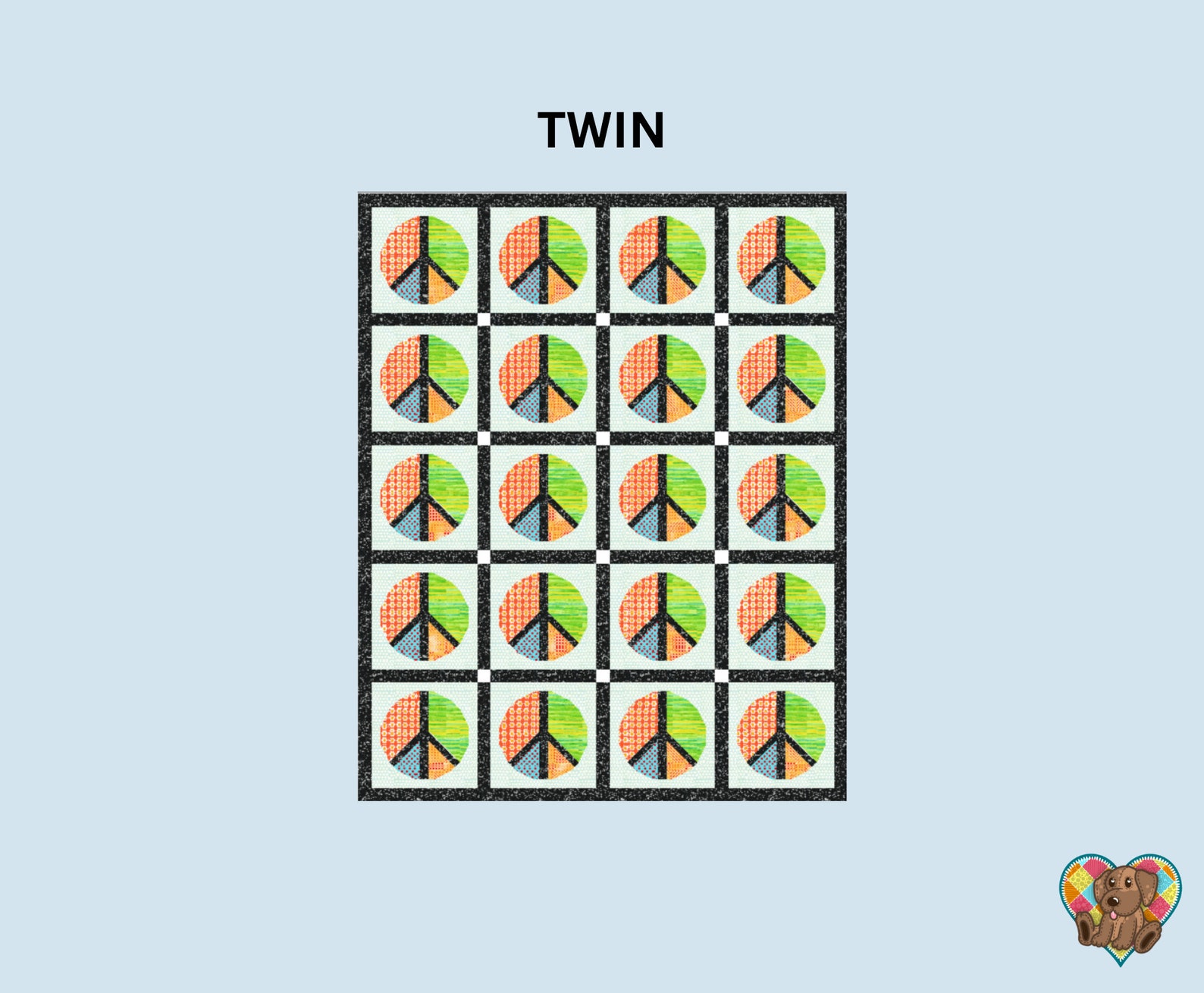 Peace Sign Quilt Block Pdf Pattern Peace Sign Quilt Pattern Pdf Quilt ...