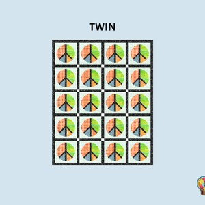 Peace Sign Quilt Block Pdf Pattern Peace Sign Quilt Pattern Pdf Quilt ...