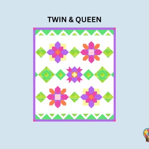 Garden Patch Quilt Pattern | Downloadable PDF Flower Garden Quilt ...