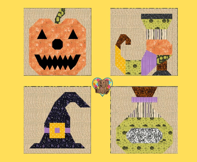 Halloween Witch Downloadable Quilt Pattern Halloween Quilt - Etsy