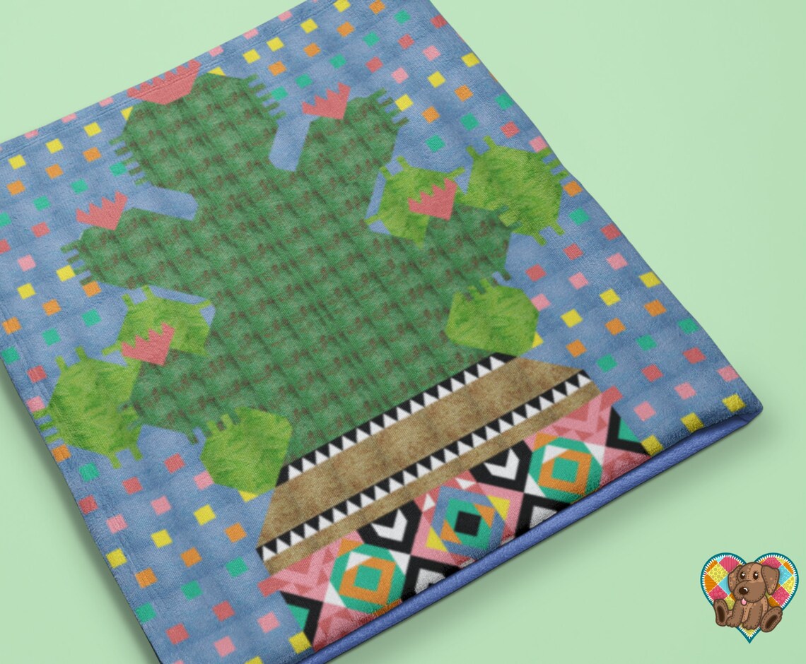 Cactus Quilt Pattern Downloadable PDF Cactus Block Quilt - Etsy