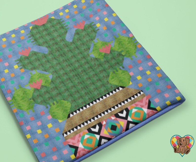 Cactus Quilt Pattern Downloadable PDF Cactus Block Quilt - Etsy