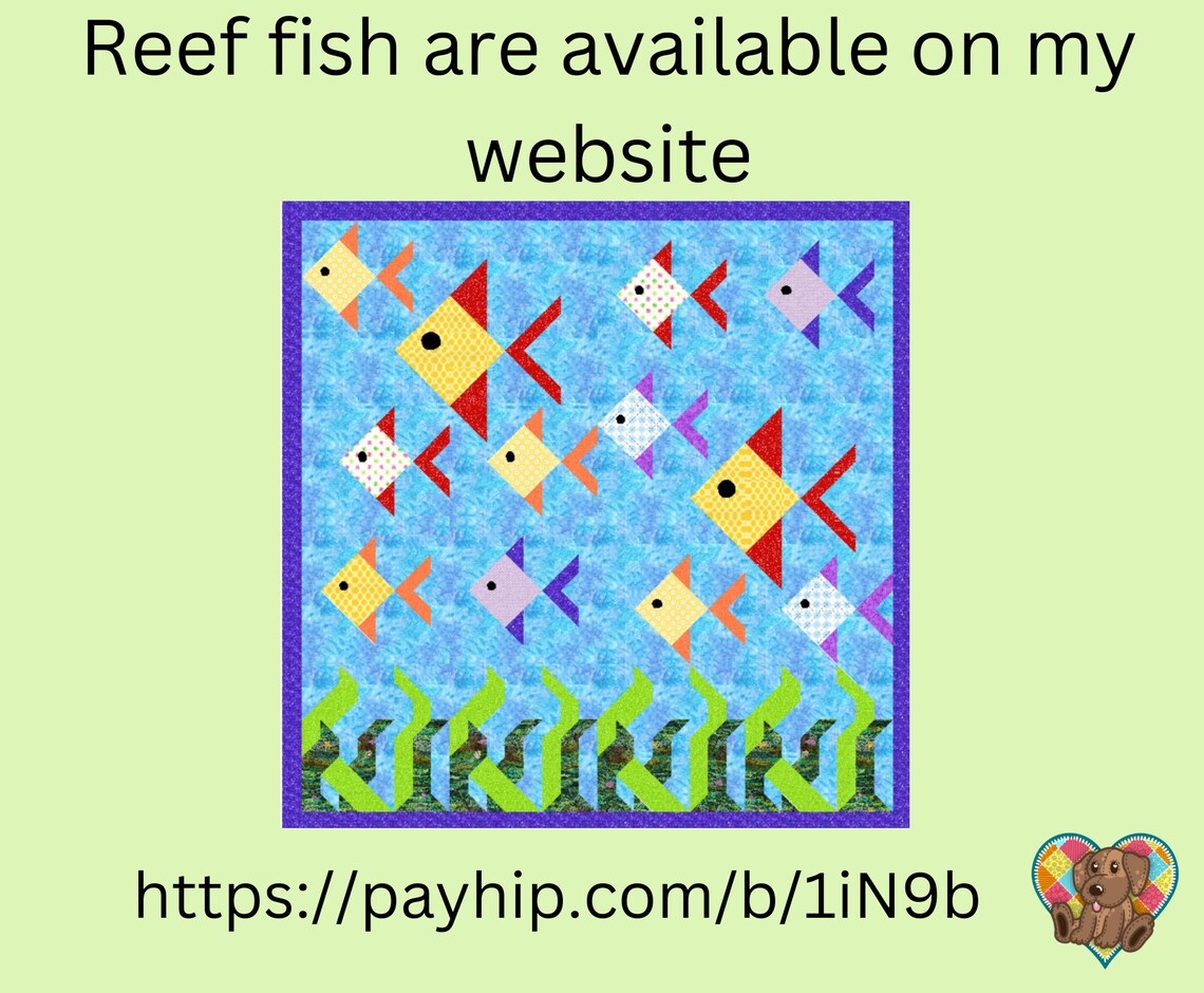 Clownfish Quilt Block Pattern Downloadable PDF Clownfish - Etsy
