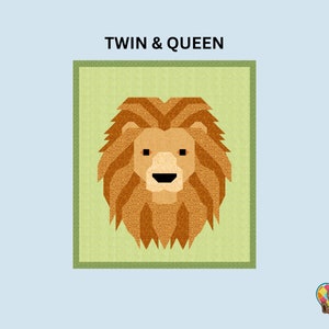 Lion Downloadable Quilt Pattern | Lion Quilt Pattern Pdf | African ...