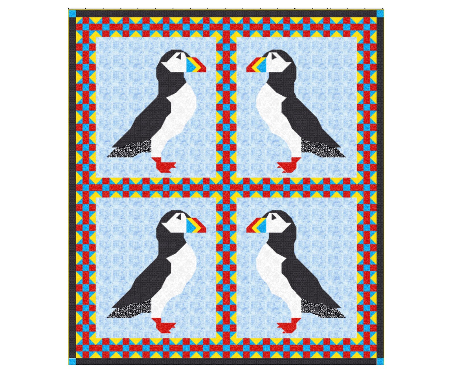 Puffin Downloadable Quilt Block Pdf Pattern Puffin Quilt - Etsy