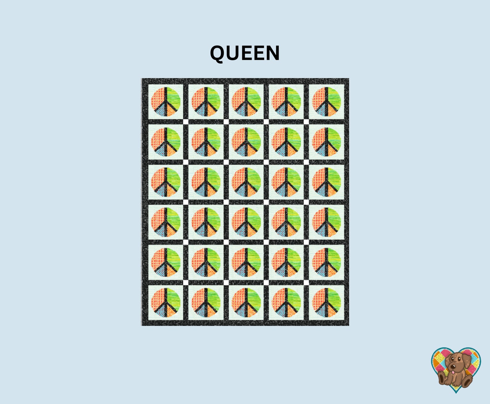 Peace Sign Quilt Block Pdf Pattern Peace Sign Quilt Pattern Pdf Quilt ...