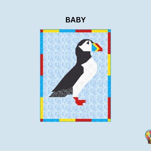 Puffin Downloadable Quilt Block Pdf Pattern | Puffin Quilt Pattern Pdf ...