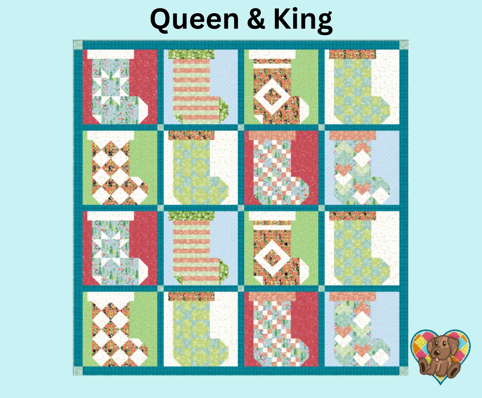 Christmas Stockings Quilt Block Pattern: Downloadable PDF - Etsy