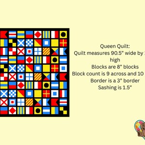 Nautical Flags Quilt Pattern: Beginner Ocean Theme (PDF Download) - Etsy