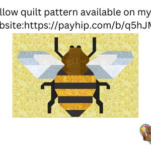 Honey Bee Quilt Block Pattern Pdf Downloadable PDF Quilt Pattern Bee ...