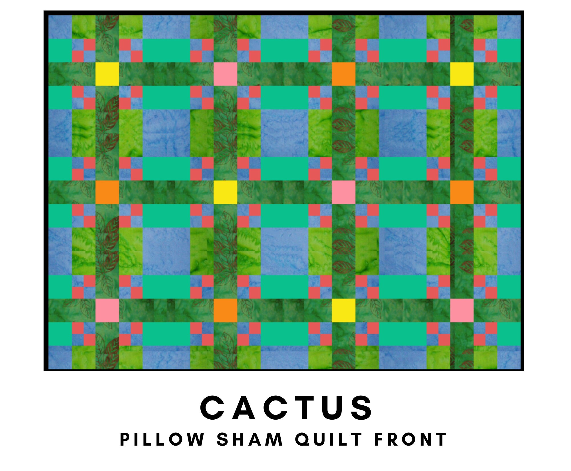 Cactus Quilt Pattern Downloadable PDF Cactus Block Quilt DIY Cute ...