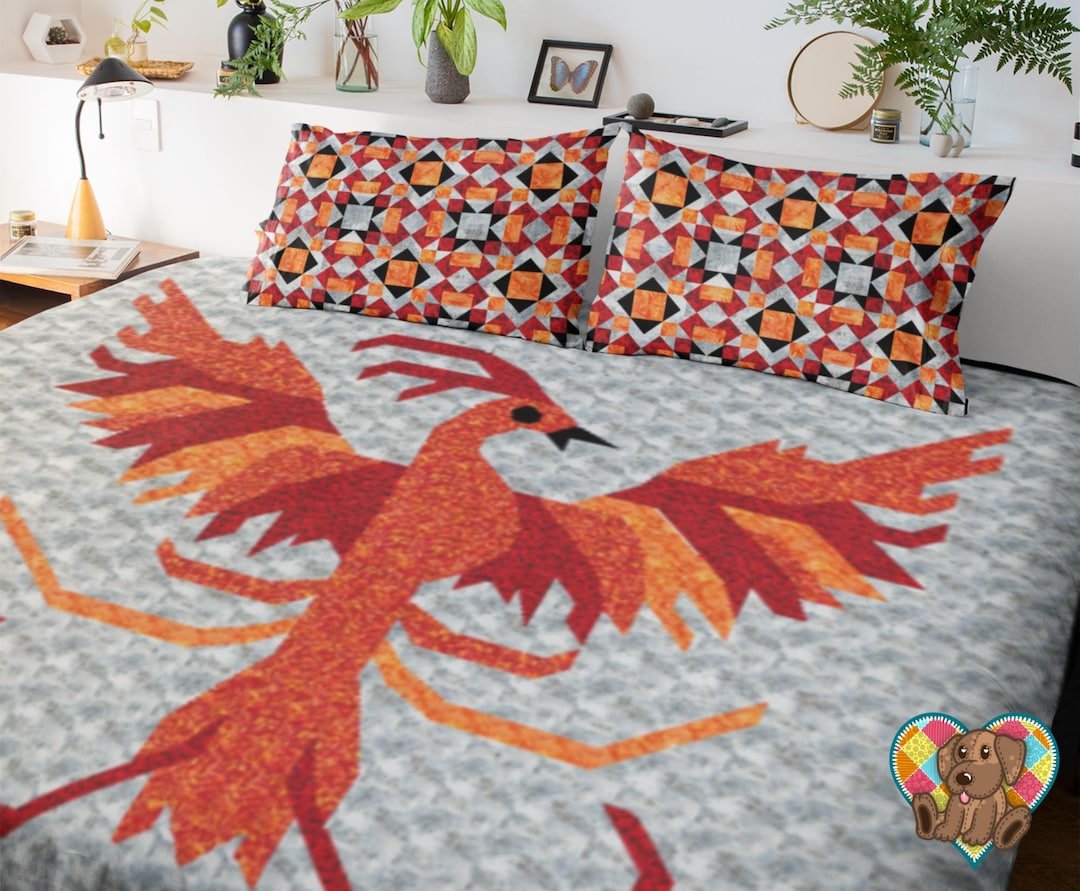 Phoenix Quilt Pattern: Mythical Bird Design (PDF Download) - Etsy