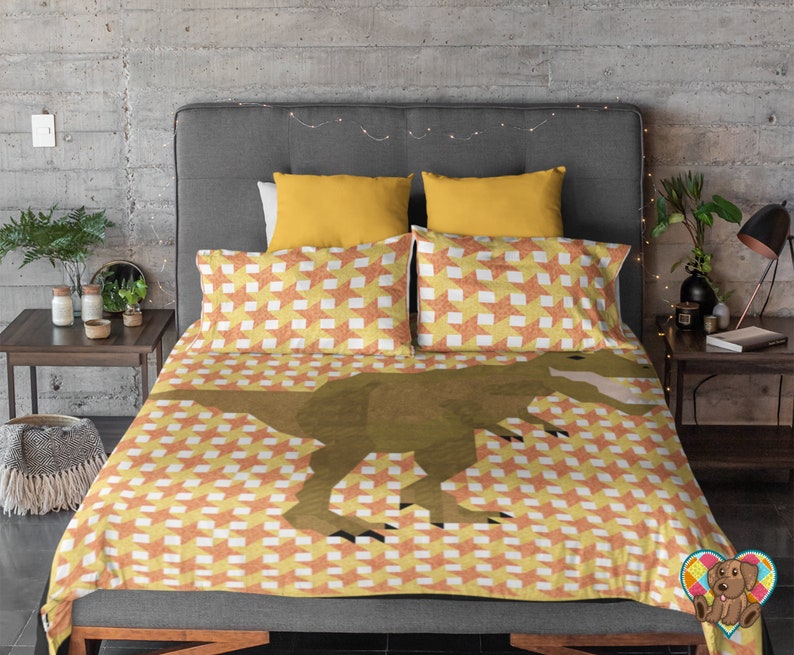 T-rex Quilt Block Pattern Downloadable PDF Dinosaur Quilt - Etsy Ireland
