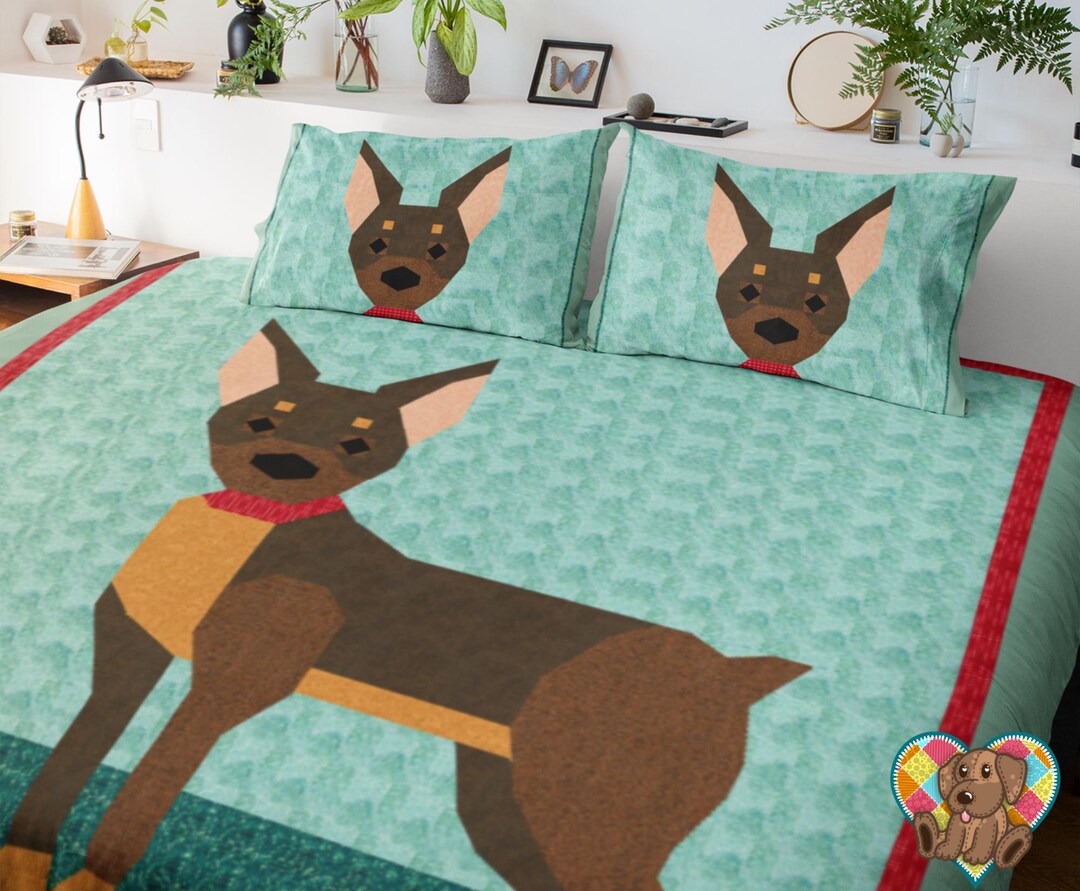 Min Pin Quilt Pattern Pdf | Downloadable PDF Min Pin Dog Quilt Pattern ...