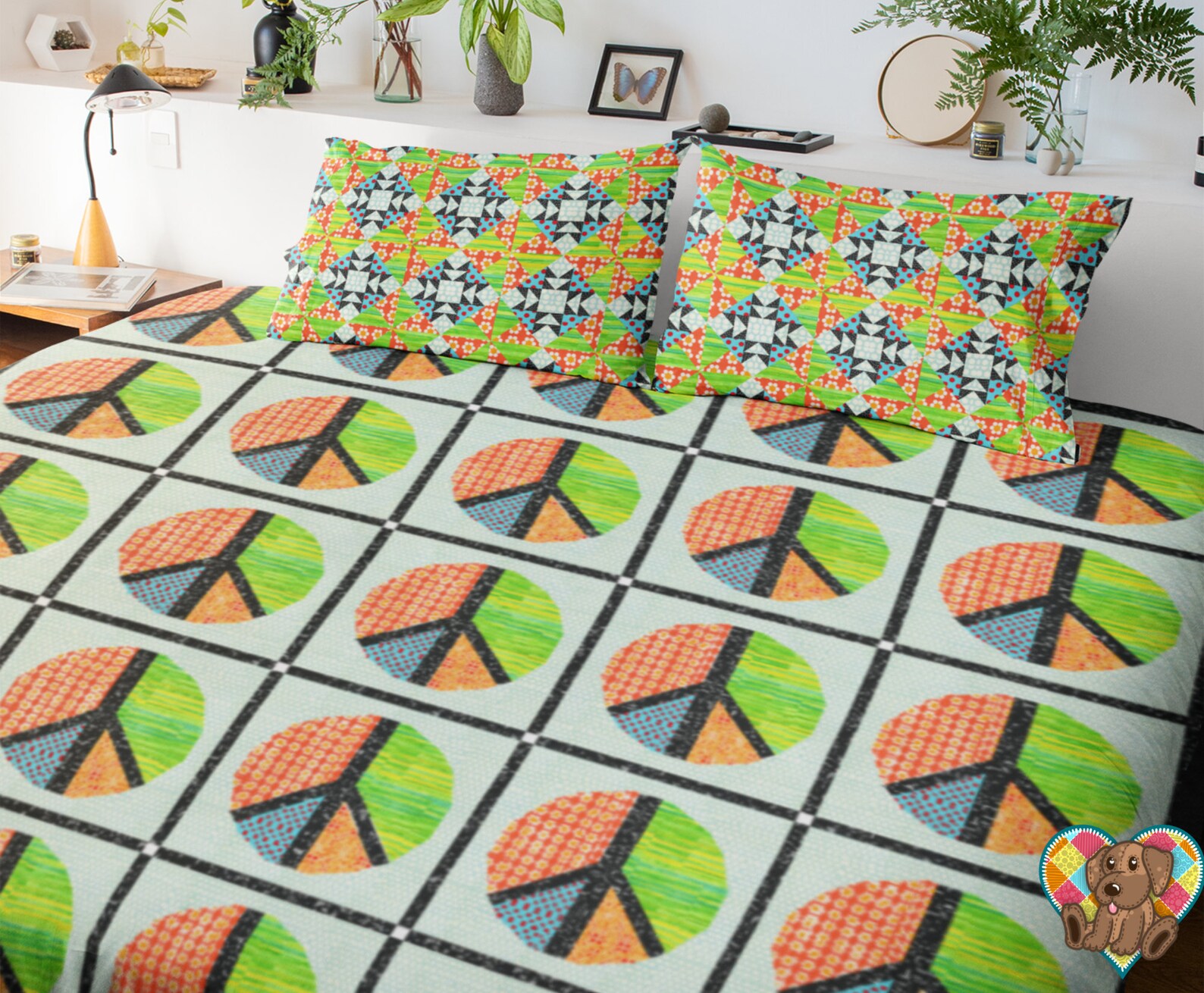 Peace Sign Quilt Block Pdf Pattern Peace Sign Quilt Pattern Pdf Quilt ...