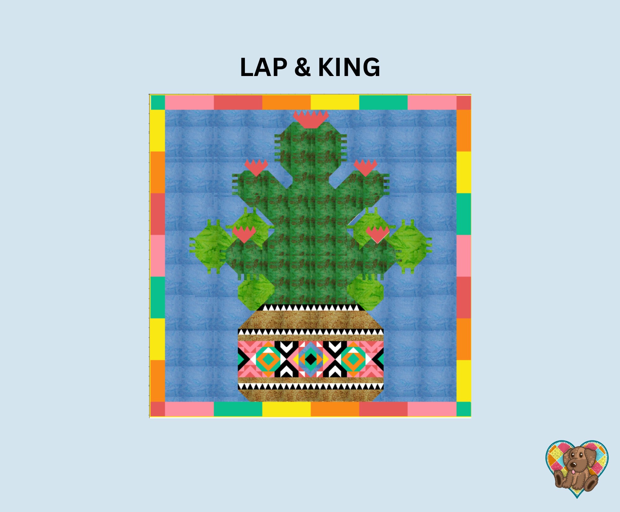 Cactus Quilt Pattern | Downloadable PDF Cactus Block Quilt | DIY Cute ...