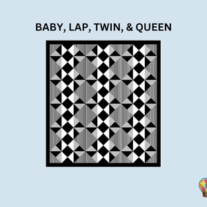 Black Diamonds Quilt Pattern: Beginner-friendly Black & White Design ...