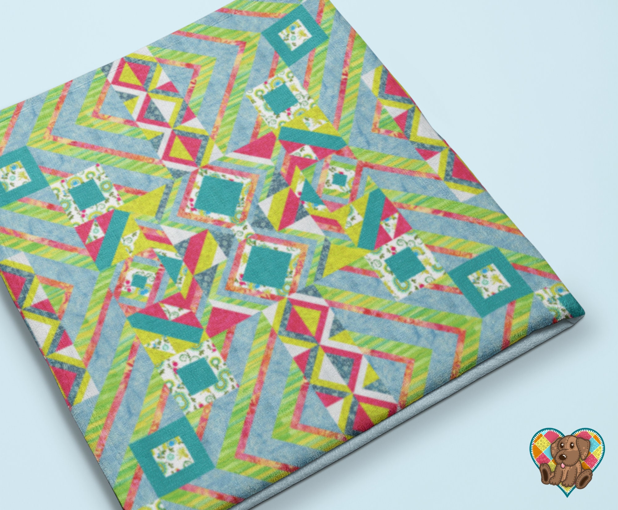 Colorful Collage Quilt Block Pattern Downloadable PDF Quilt - Etsy