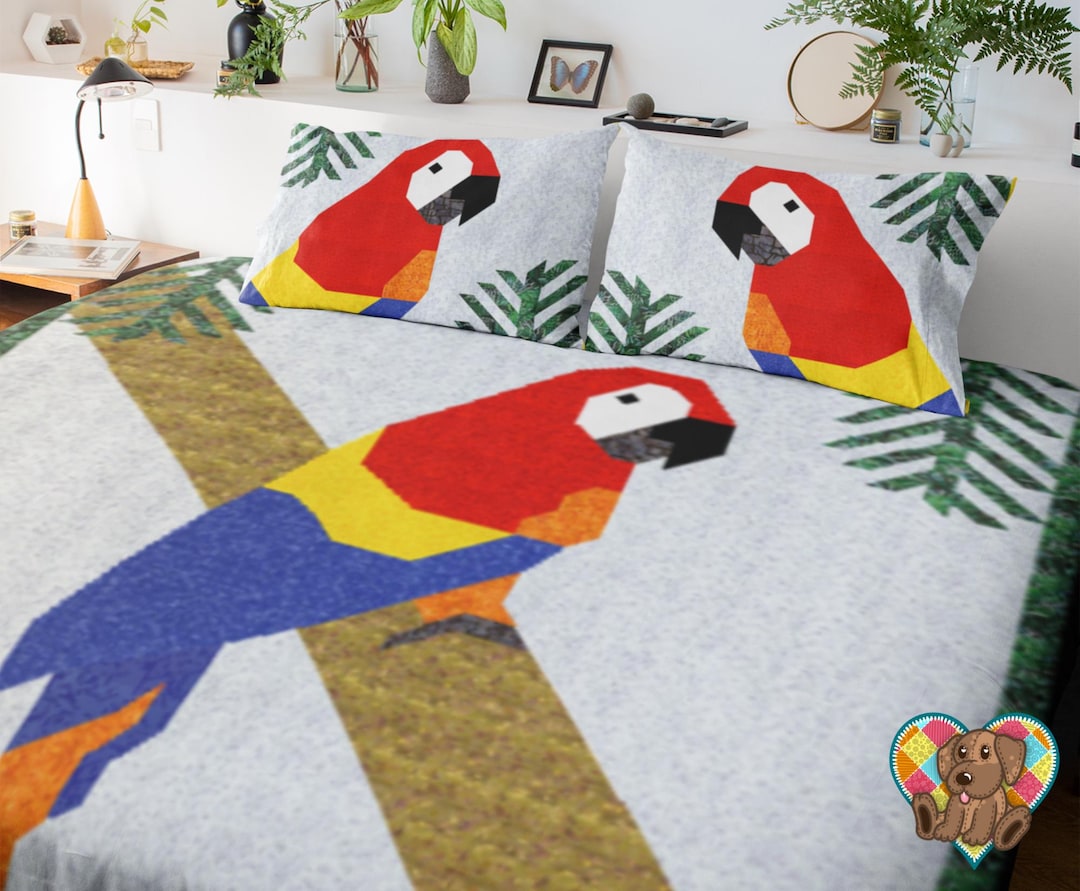 Parrot Quilt Pattern | Downloadable PDF Parrot Quilt Pattern | Parrot ...