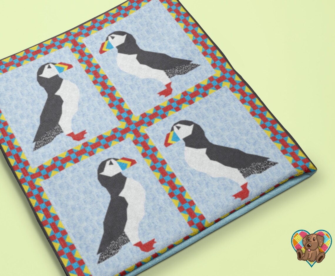 Puffin Downloadable Quilt Block Pdf Pattern Puffin Quilt - Etsy