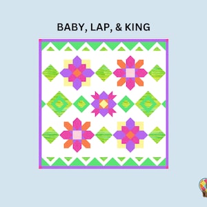 Garden Patch Quilt Pattern | Downloadable PDF Flower Garden Quilt ...