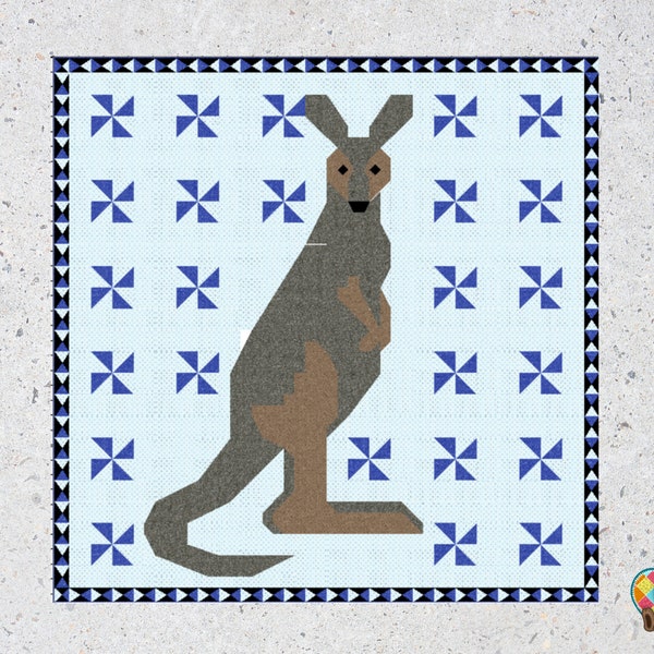 Kangaroo Quilt Block - Etsy