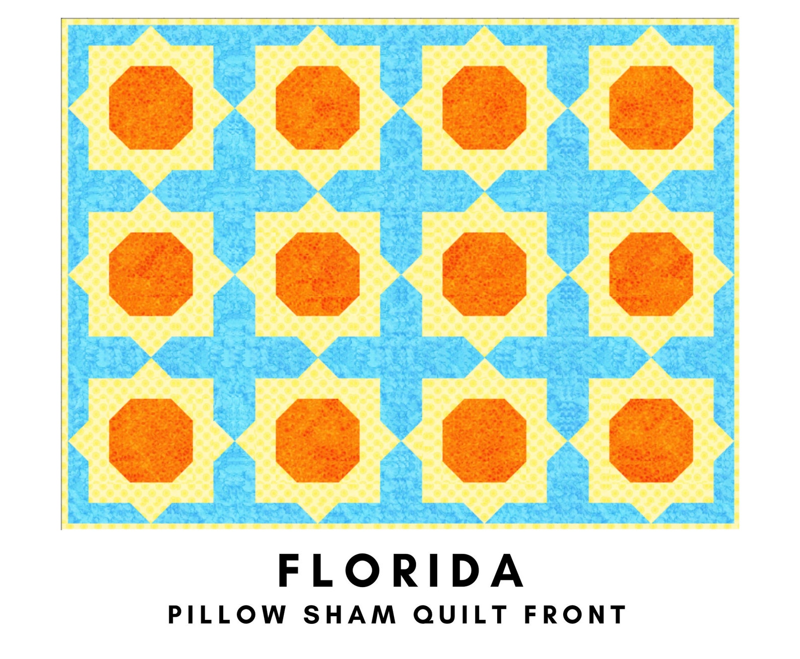 Florida Quilt Block Pdf Pattern State Quilt Block Pdf | Etsy