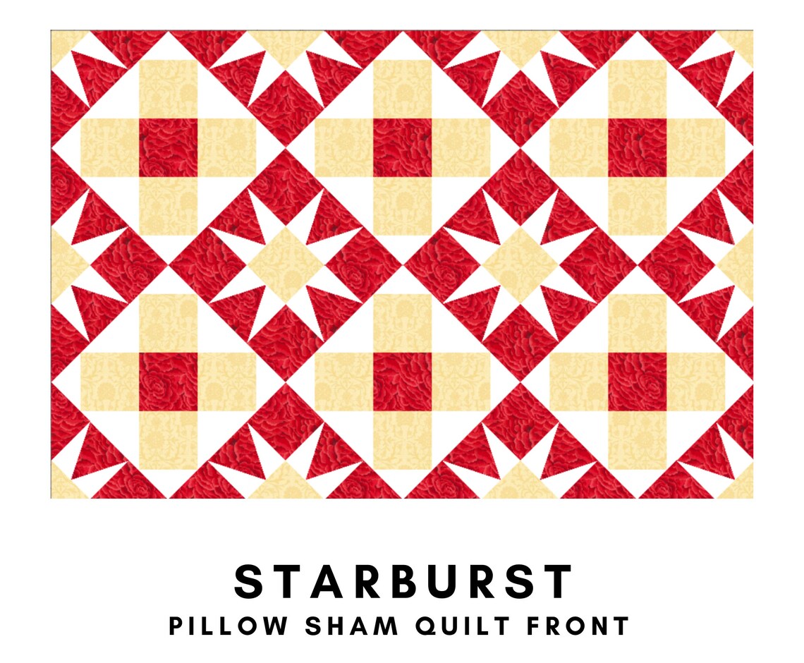 Starburst Downloadable Quilt Block Pattern Pdf Starburst Quilt Block ...