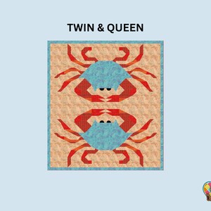 Blue Crab Quilt Pattern | Downloadable Blue Crab Quilt Pattern | Ocean ...