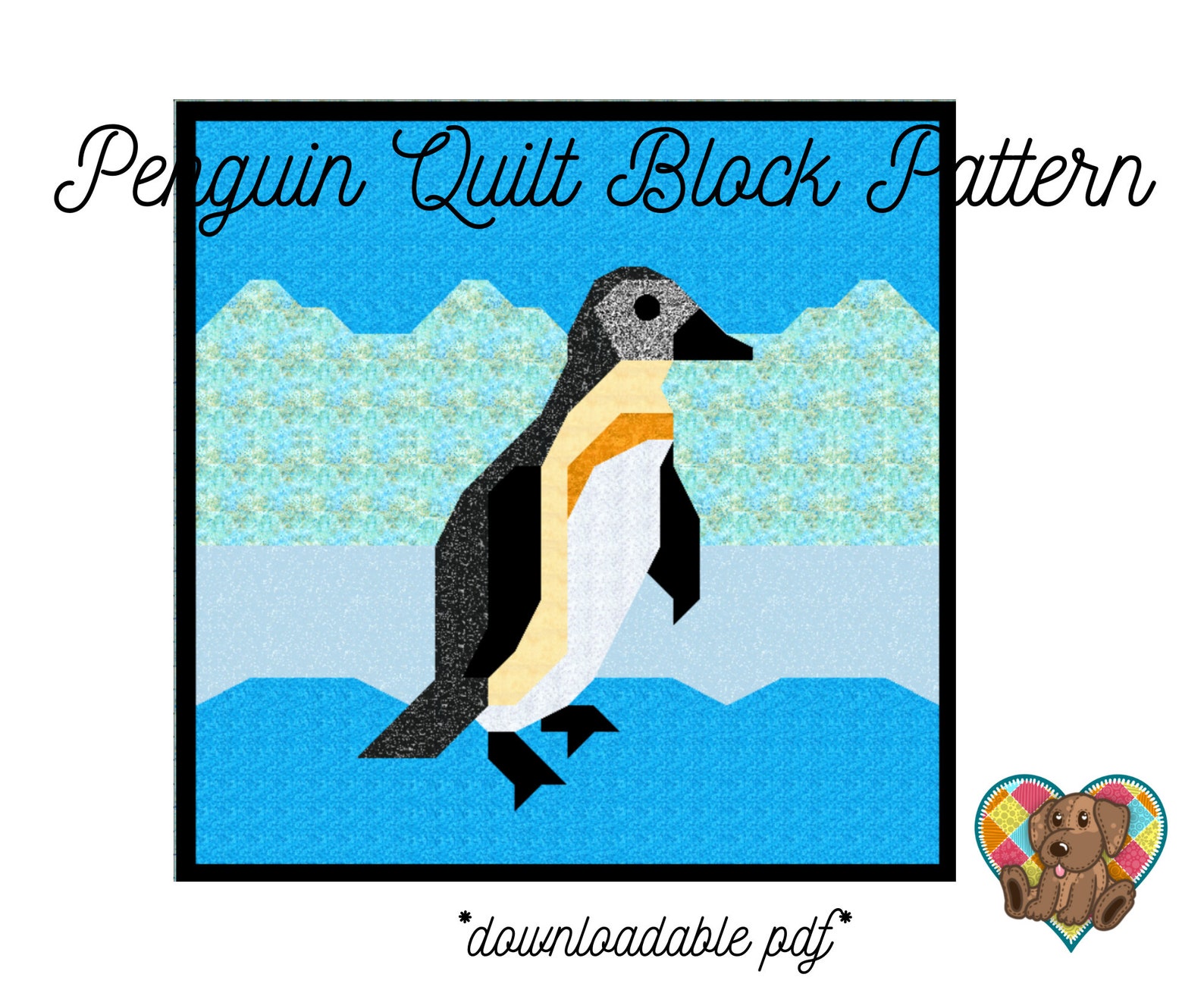 Penguin Quilt Block Pdf Pattern Penguin Quilt Pattern Pdf - Etsy