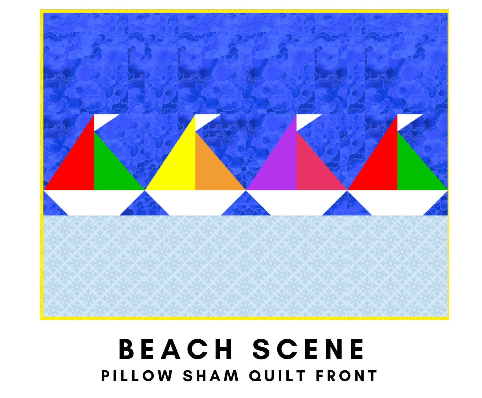 Beach Quilt Block Pattern Pdf Downloadable PDF Quilt Pattern | Etsy