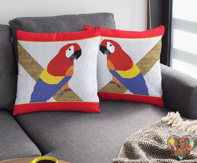 Parrot Quilt Block Pattern Downloadable PDF Parrot Quilt - Etsy