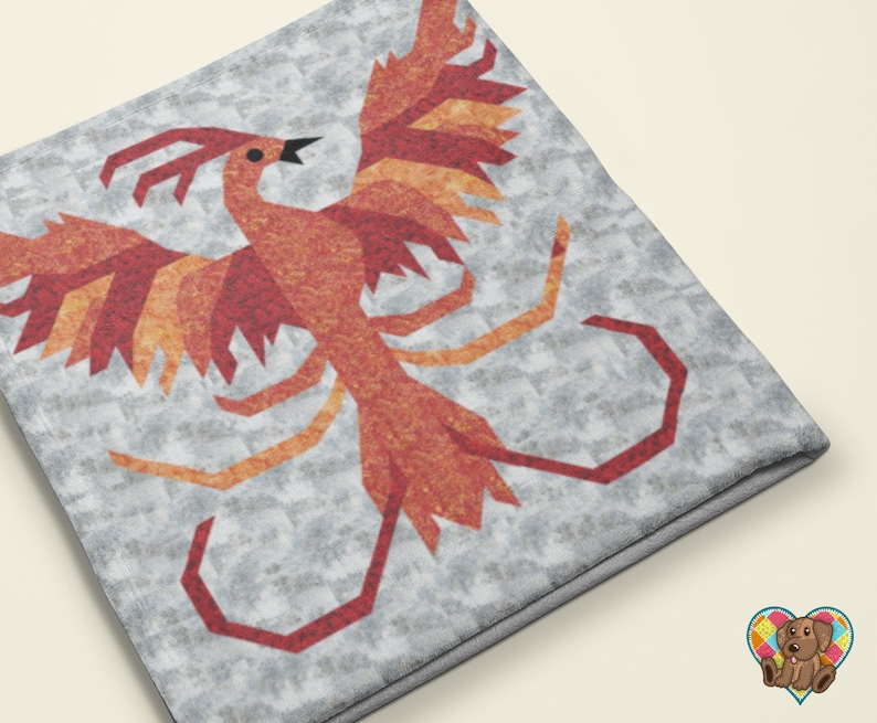 Phoenix Quilt Pattern: Mythical Bird Design (PDF Download) - Etsy
