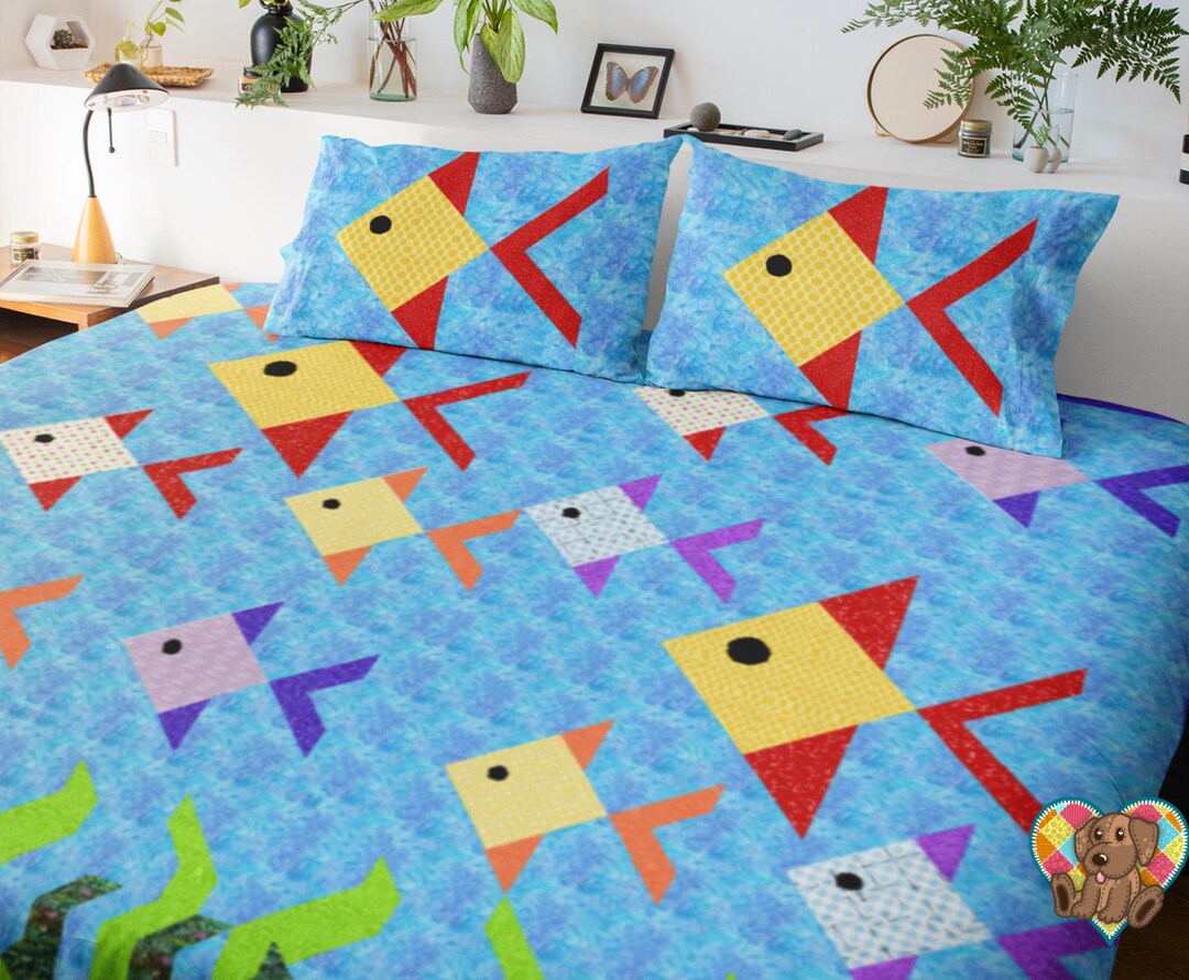 Reef Fish Downloadable Quilt PDF Pattern | Reef Fish Downloadable Quilt ...