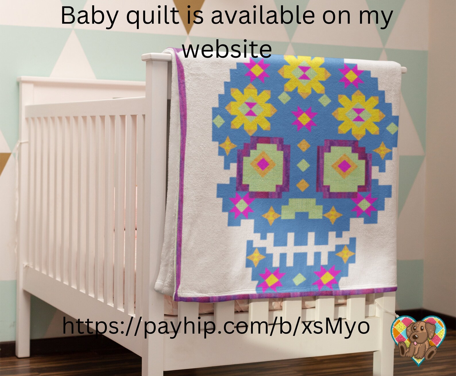 Sugar Skull Quilt Pattern Halloween Quilt Pattern Downloadable PDF ...
