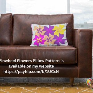 Pinwheel Flowers Quilt Block PDF Pattern | Flower Quilt Block Pdf ...