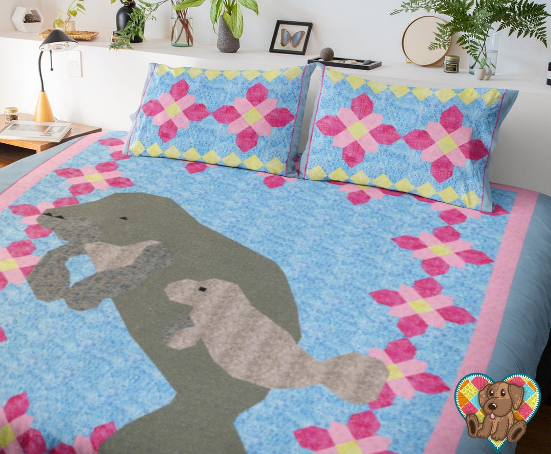 Manatee Quilt Pattern: Ocean Animal Design (PDF Pattern) - Etsy