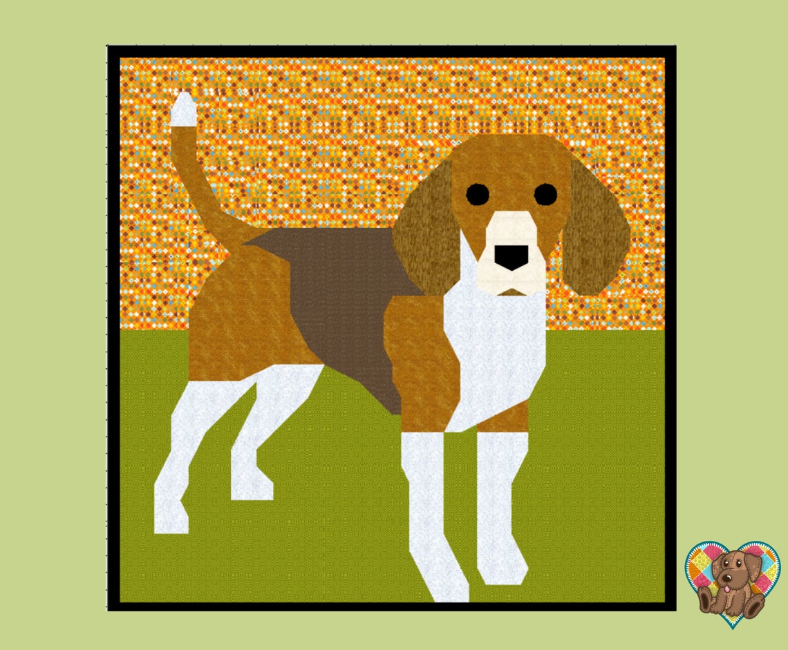 Beagle Quilt Block Pattern Downloadable PDF Quilt Pattern - Etsy