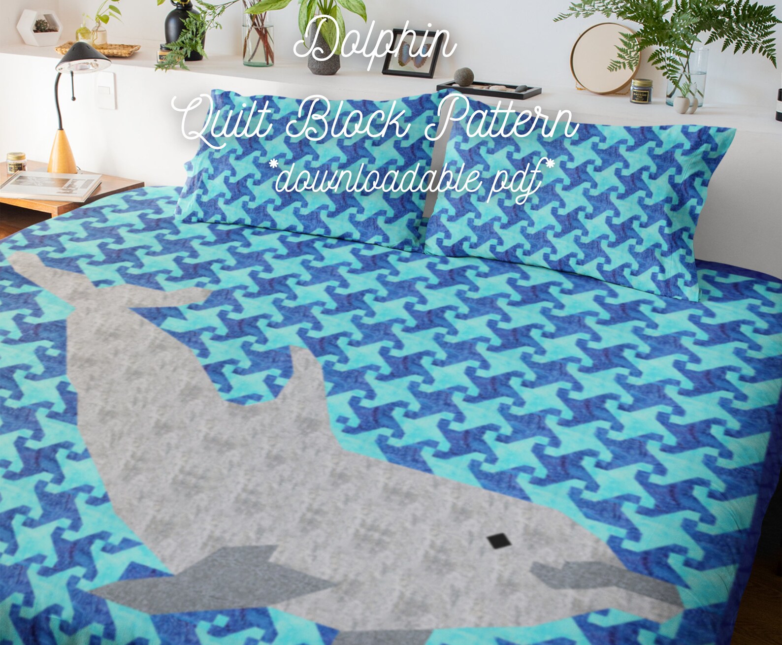 Dolphin Quilt Block Pattern Downloadable PDF Quilt Pattern - Etsy