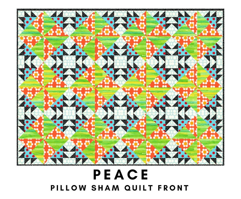 Peace Sign Quilt Block Pdf Pattern Peace Sign Quilt Pattern Pdf Quilt ...